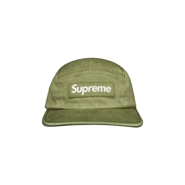 Supreme Washed Chino Twill Camp Cap - Green