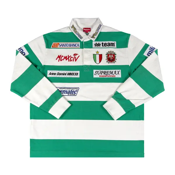 Supreme Stripe Rugby Shirt - White | Editorialist