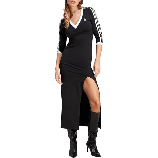 Adidas Originals Adicolor Classics 3-stripes Maxi Dress - Black
