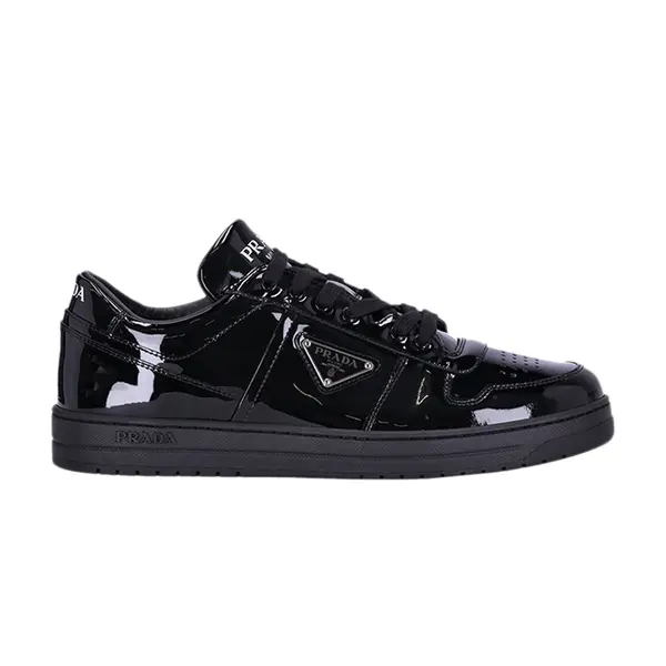 Prada Downtown Leather Sneakers - Black