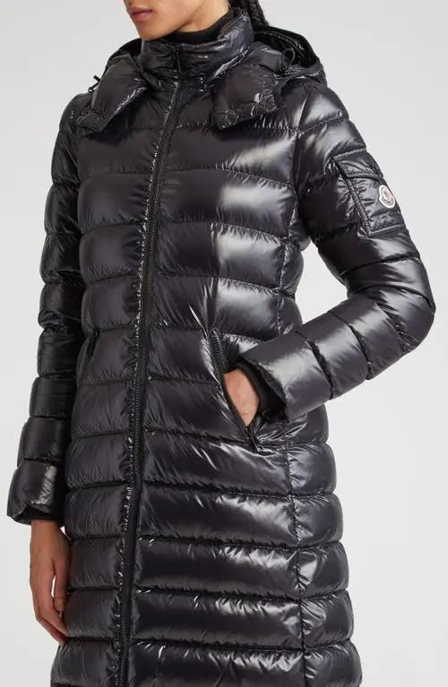 Moncler Moka Long Down Jacket - Black | Editorialist