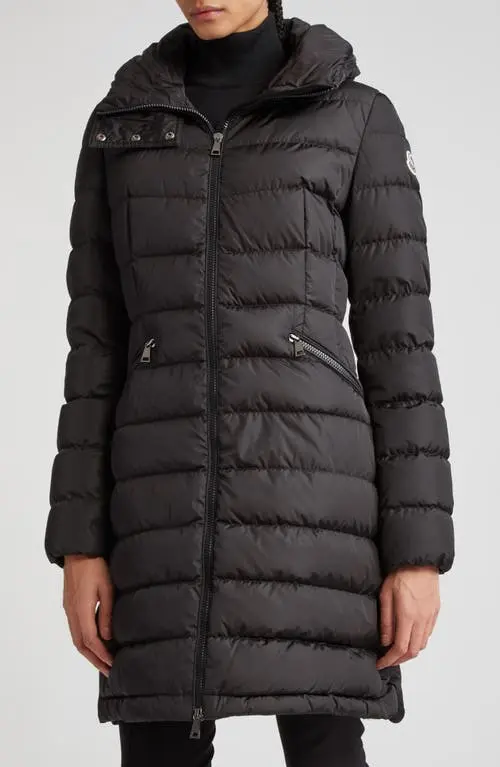 Moncler Flammette Down Coat - Black
