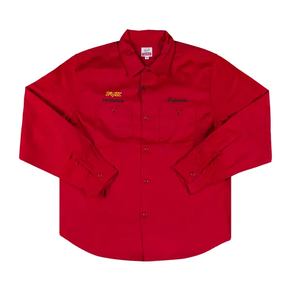 Supreme X Honda Fox Racing Work Shirt - Red