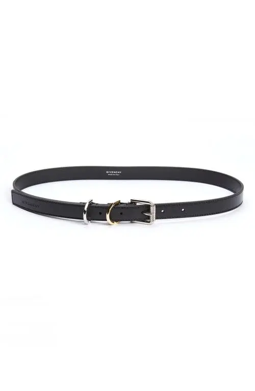 Givenchy Voyou Leather Belt - 001-black