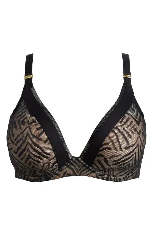 Chantelle Graphic Allure Underwire Plunge T-shirt Bra - Black