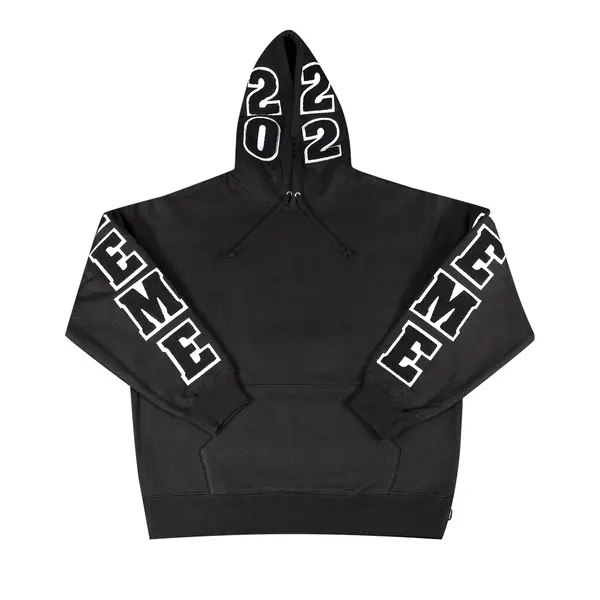 Supreme Team Chenille Hooded Sweatshirt - Black