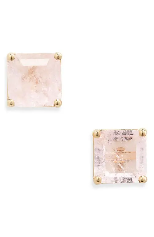 Bony Levy 14k Gold Pink Quartz Stud Earrings - 14ky