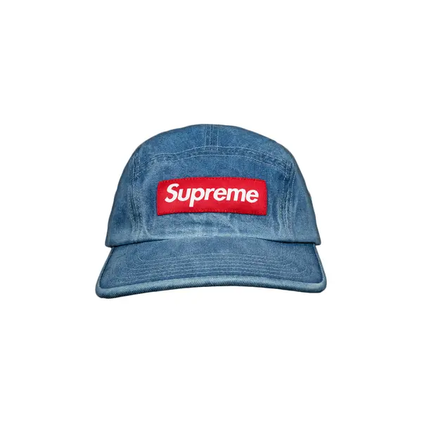 Supreme Washed Chino Twill Camp Cap - Blue