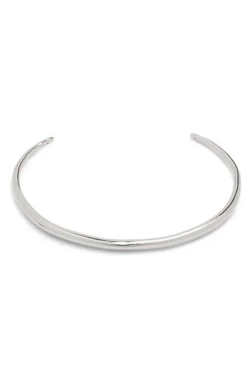 Alexis Bittar Hammered Collar Necklace - Silver