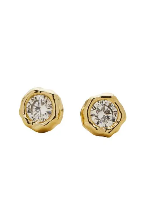 Alexis Bittar Asterales Molten Bezel Stud Earrings - Air