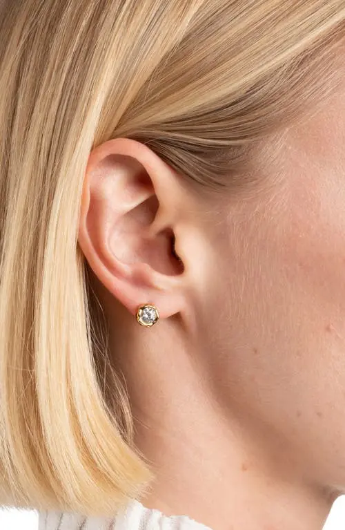 Alexis Bittar Asterales Molten Bezel Stud Earrings - Air