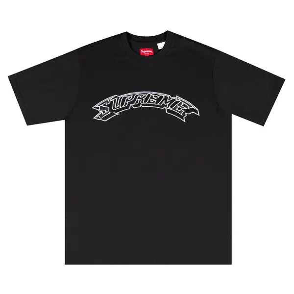 Supreme Appliqué Arc Short-sleeve Top - Black