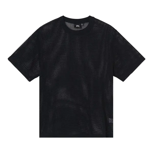 StÜssy Cotton Mesh Short-sleeve Crew - Black