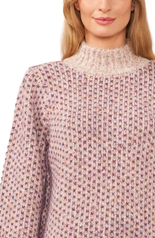 CECE DUPRAZ Jacquard Blouson Sleeve Sweater
