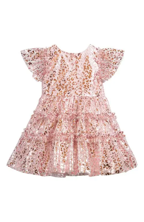 PIPPA & JULIE Leopard Foil Print Ruffle Tiered Dress