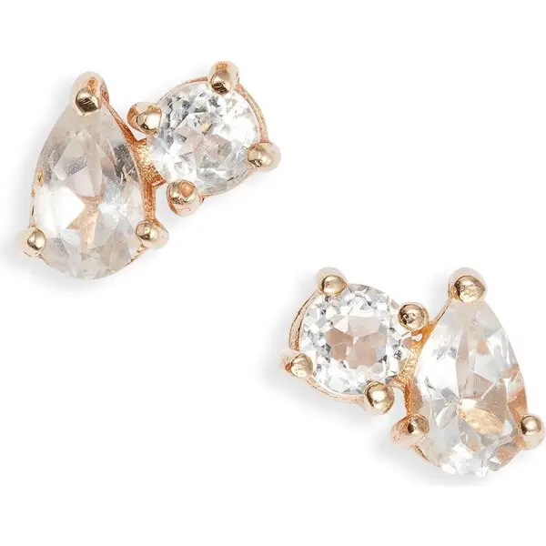 Anzie X Mel Soldera Jumelle Stud Earrings - Clear
