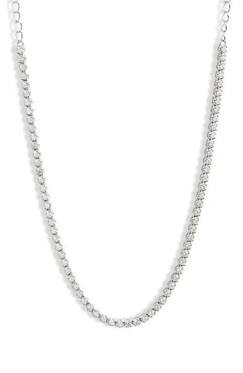 Meira T Diamond Tennis Necklace - White