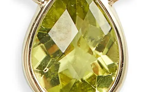 Meira T 14k Gold Peridot And Diamond Pendant Necklace