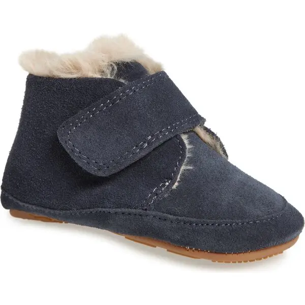 Old Soles Shloofy Faux Shearling Boot - Navy Suede