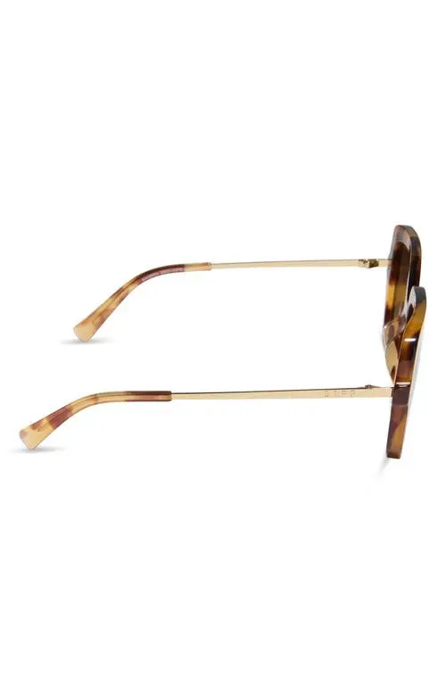 DIFF Sandra 54mm Polarized Square Sunglasses - Brown Fleur/brown Gradient
