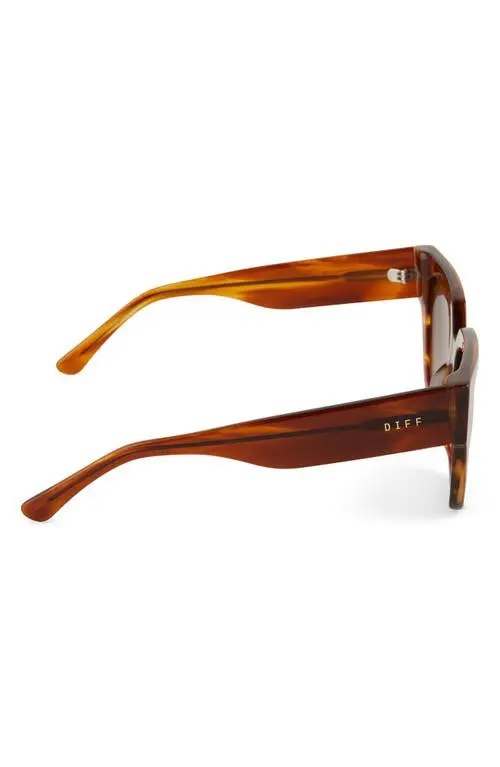 DIFF Charitable eyewear Remi II Square Sunglasses. Diff Remi Ii 53mm Polarized Square Sunglasses In Brown  main image 2