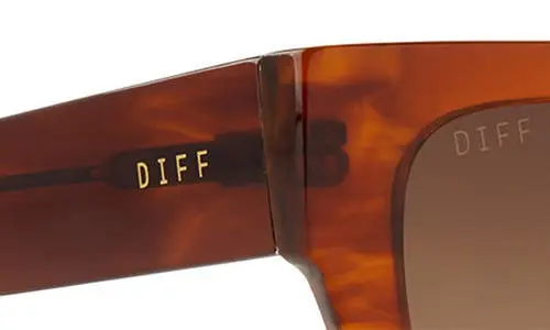 Diff Remi Ii 53mm Polarized Square Sunglasses In Brown  display picture 3