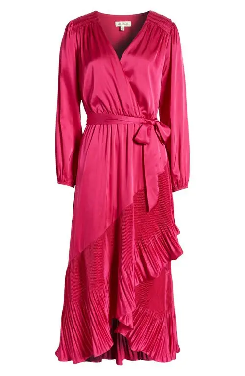 short sleeve asymmetric hem satin maxi dress mila mae Naomi Short Sleeve Maxi Dress  Cinnamon