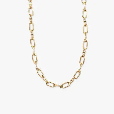 Shinola Necklace Sterling Silver Inch Oval Bike Lock Link Necklace