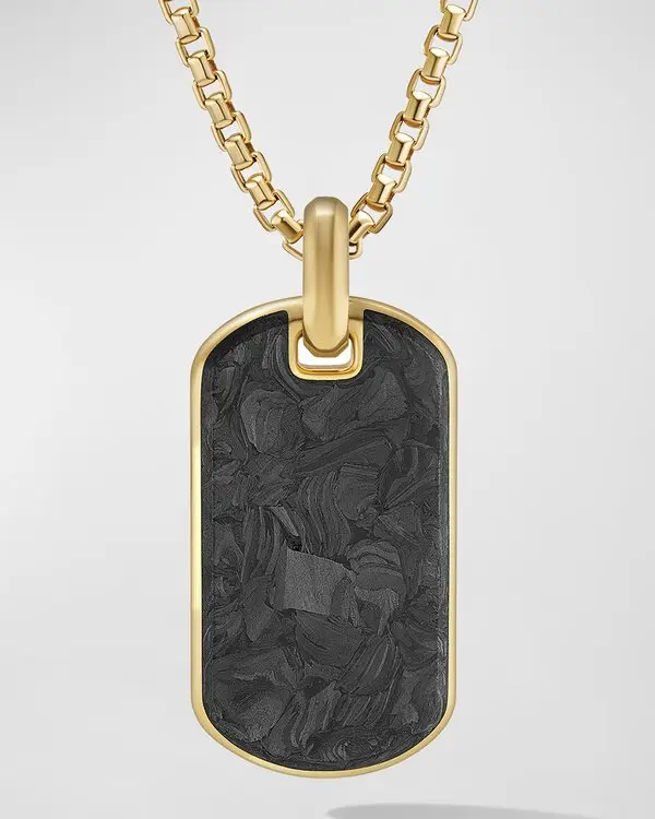 David Yurman Tag Pendant - Forged Carbon