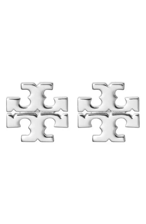 Tory Burch Icon Stud Earrings - Tory Silver