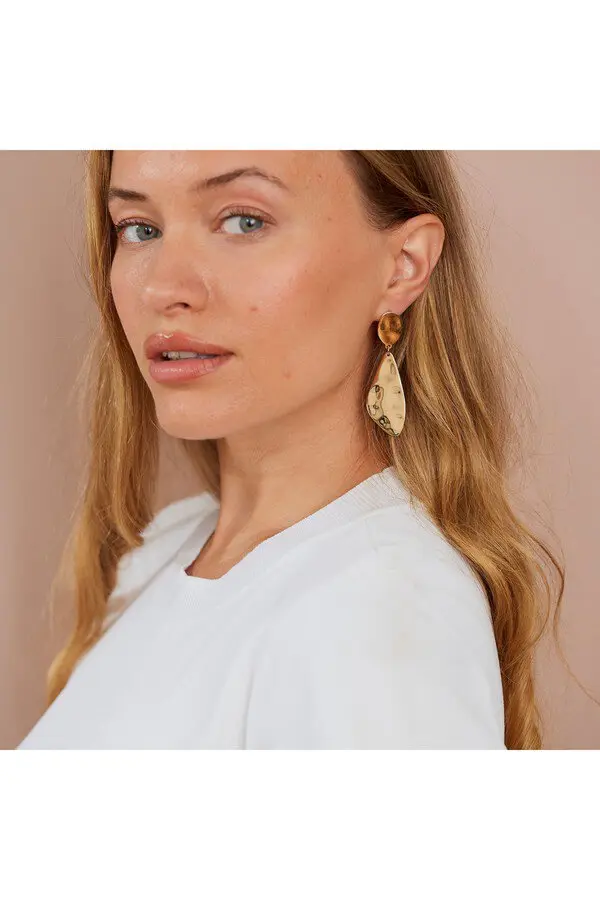 KENNETH JAY LANE Textured Pierced Drop Earrings