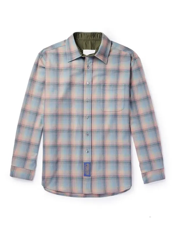 Maison Margiela Pendleton Checked Wool Shirt - Pink | Editorialist