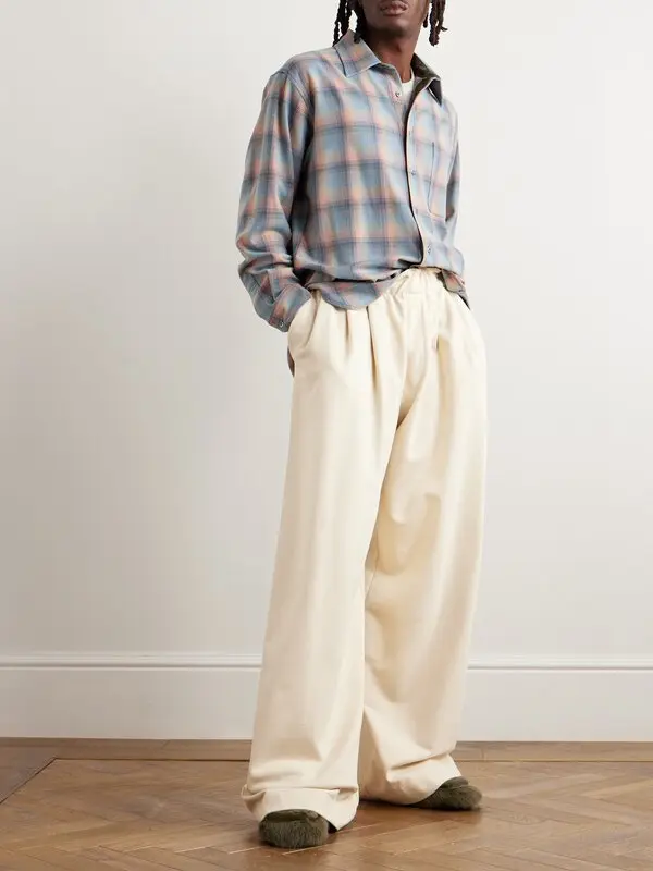 Maison Margiela Pendleton Checked Wool Shirt - Pink | Editorialist