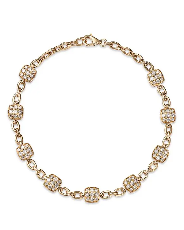 Bloomingdale'S Diamond Pave Link Bracelet 1.0 Tcw - Gold