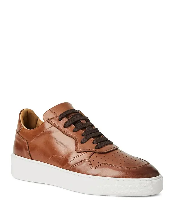 Bruno Magli Dezi Leather Sneakers - Cognac