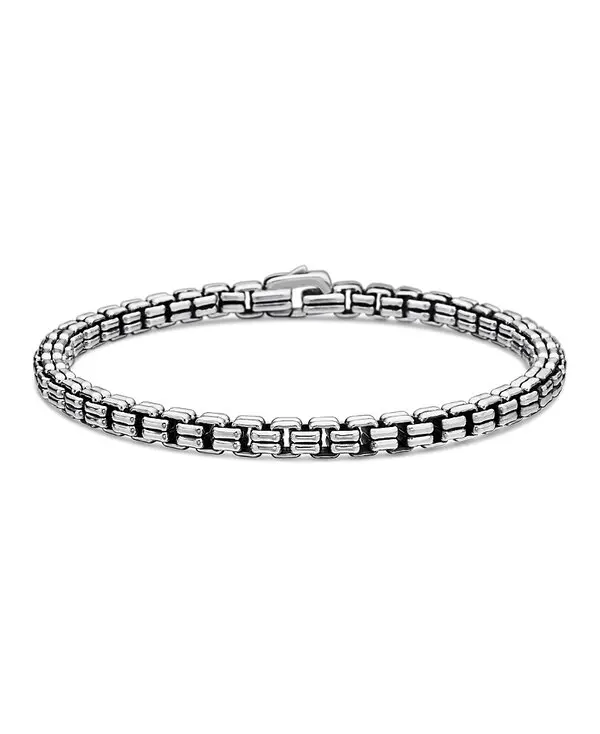 David Yurman Sterling Double Box Chain Bracelet - Silver
