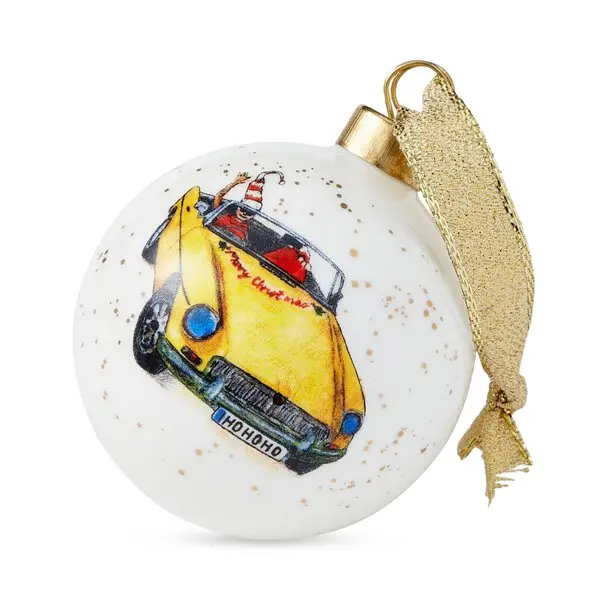 SPODE Doodles Christmas Cruising Ball Ornament