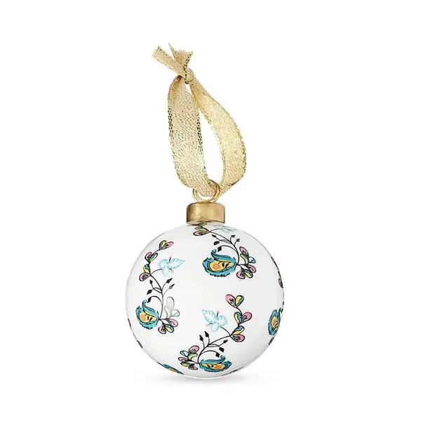 SPODE Kit Kemp For Psycho Sprig Yellow Bauble Ornament - Multi