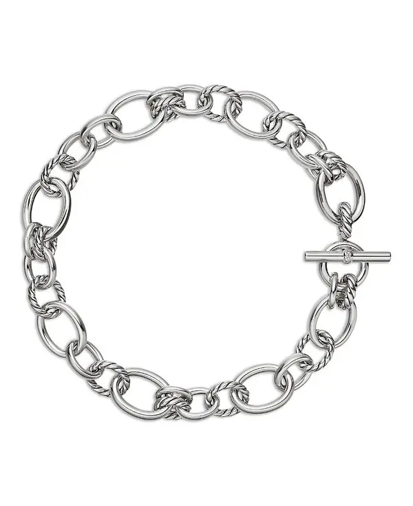 David Yurman Dy Mercer Necklace With Diamonds - Silver
