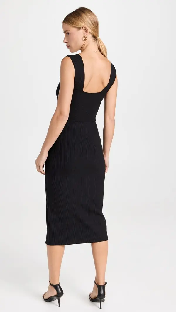 Reformation Cassi Knit Dress - Black | Editorialist