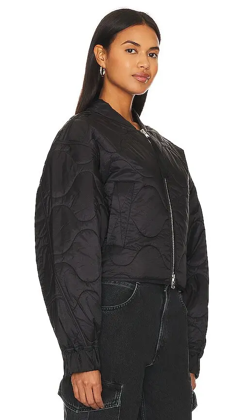 AGOLDE X Shoreditch Ski Club Iona Quilted Jacket - Black