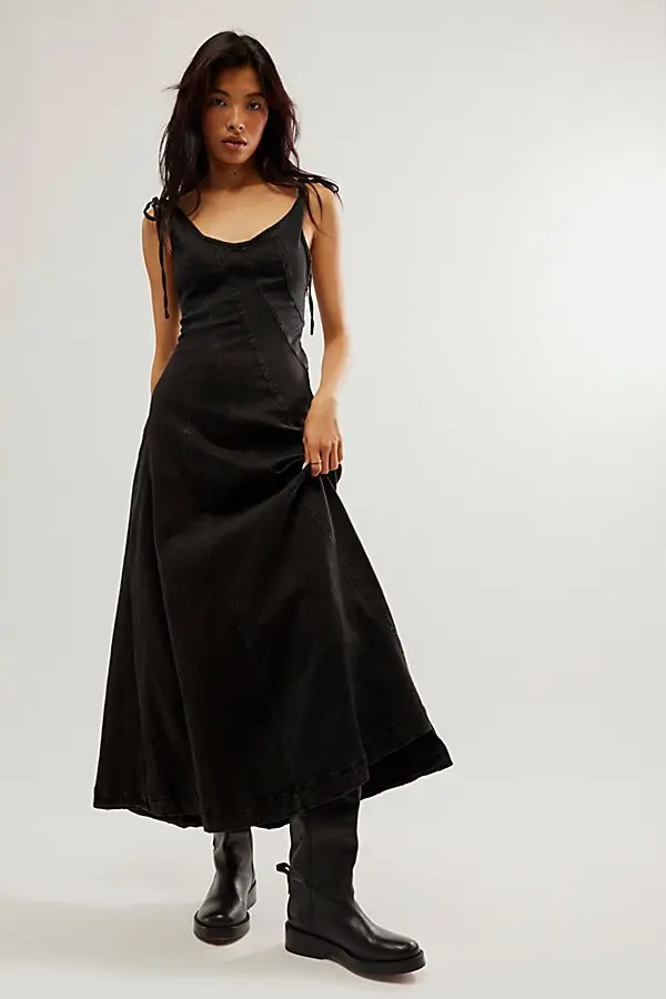 black denim dress free people Free People