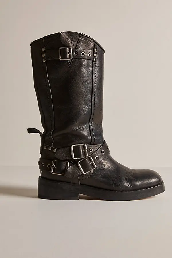 Free People We The Free Janey Engineer Boots - Black