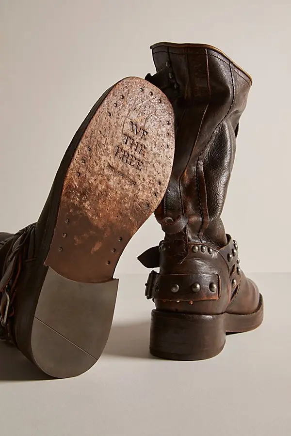 Free People We The Free Janey Engineer Boots - Chocolate