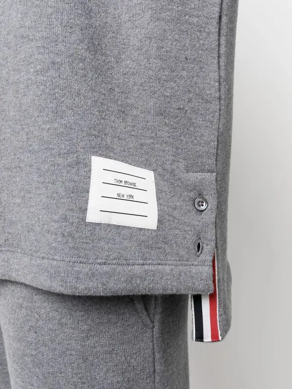 Thom Browne Stripe-detail Knit Jumper - Grey