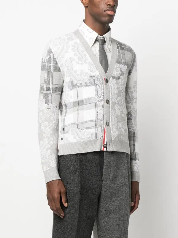 Thom Browne Jacquard Knit Cardigan