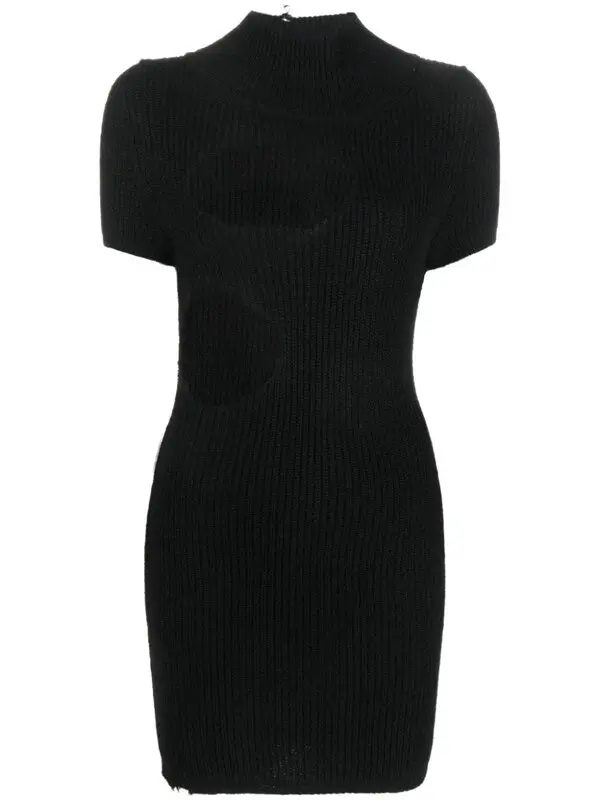 MAISON MARGIELA Cut-out Ribbed Minidress
