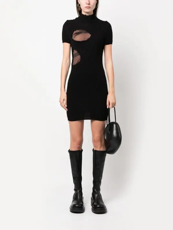 MAISON MARGIELA Cut-out Ribbed Minidress