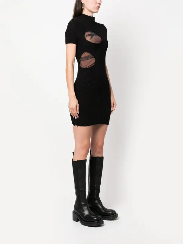 MAISON MARGIELA Cut-out Ribbed Minidress