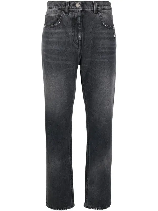 Palm Angels Distressed Straight-leg Jeans